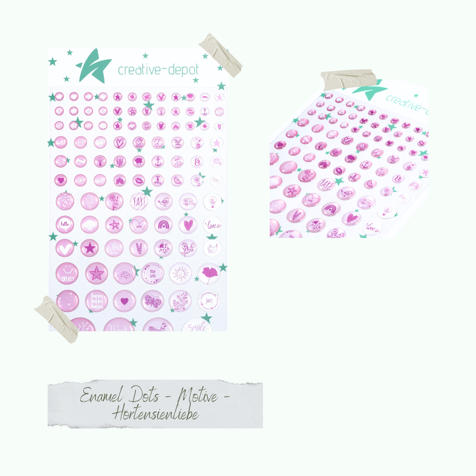 Enamel Dots - Motifs - Amour des hortensias